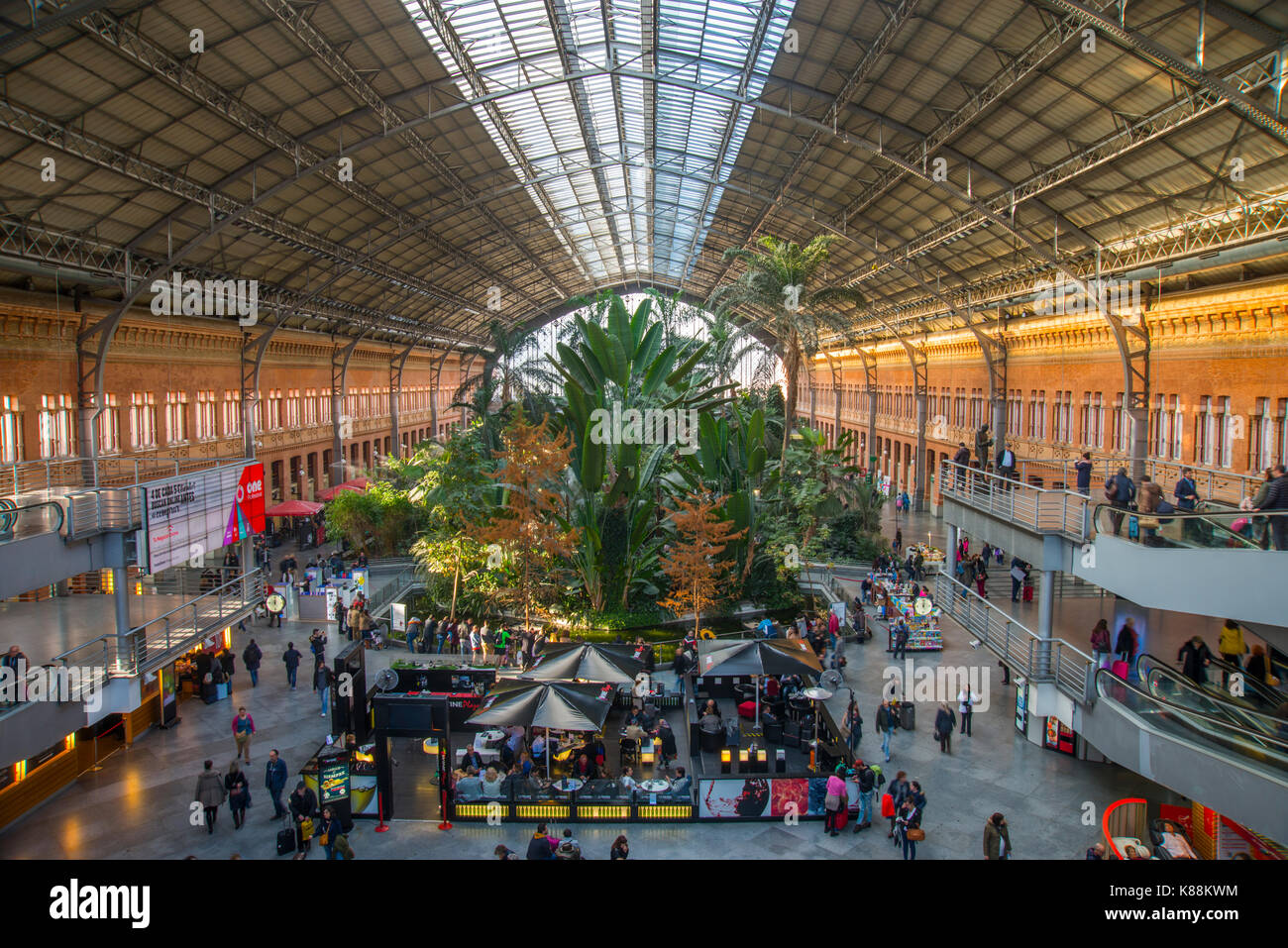 Puerta de Atocha Railway Station. Madrid, Spain Stock Photo - Alamy