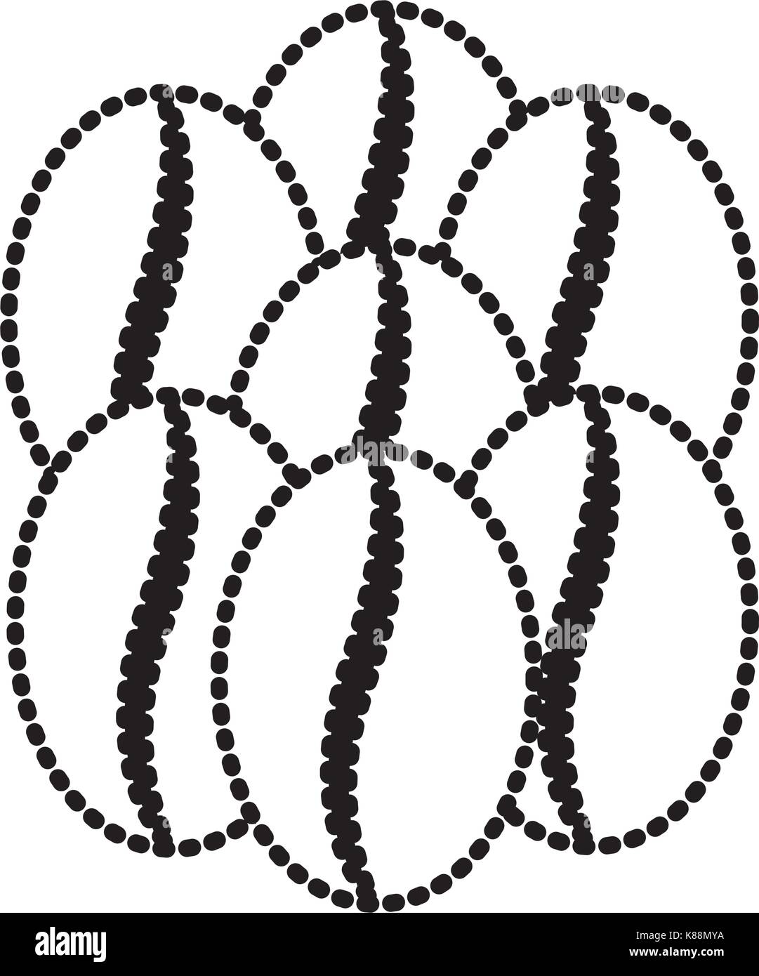 coffee beans set of seven grains silhouette dotted monochrome on white ...