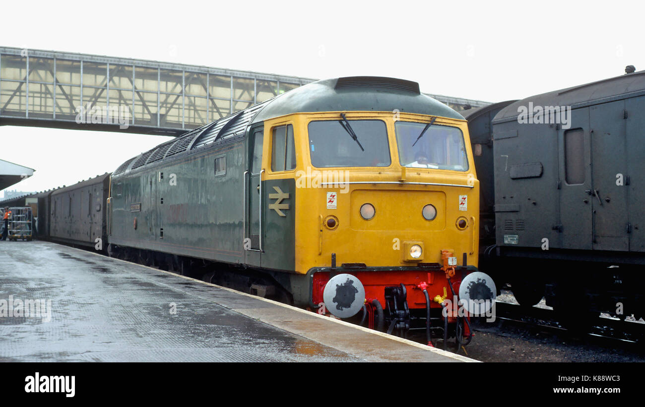 Class 47 locomotive at Swindon with a Parcels Train in 1986 Stock Photo ...