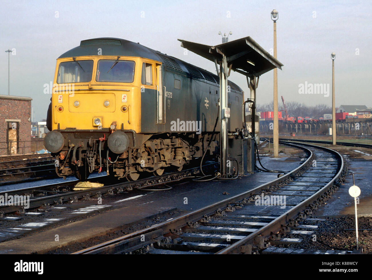 Class 47 locomotive at Stratford Depot in East London in the 1980's ...