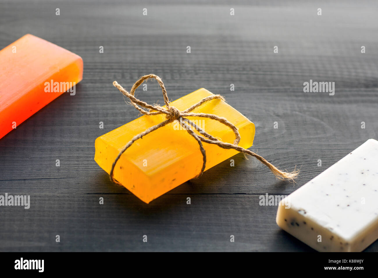 color fragrant soap. spa concept background Stock Photo - Alamy