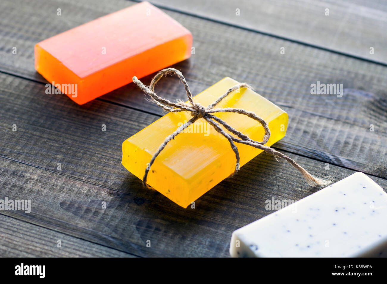 color fragrant soap. spa concept background Stock Photo - Alamy