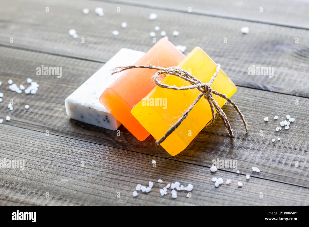 color fragrant soap. spa concept background Stock Photo - Alamy