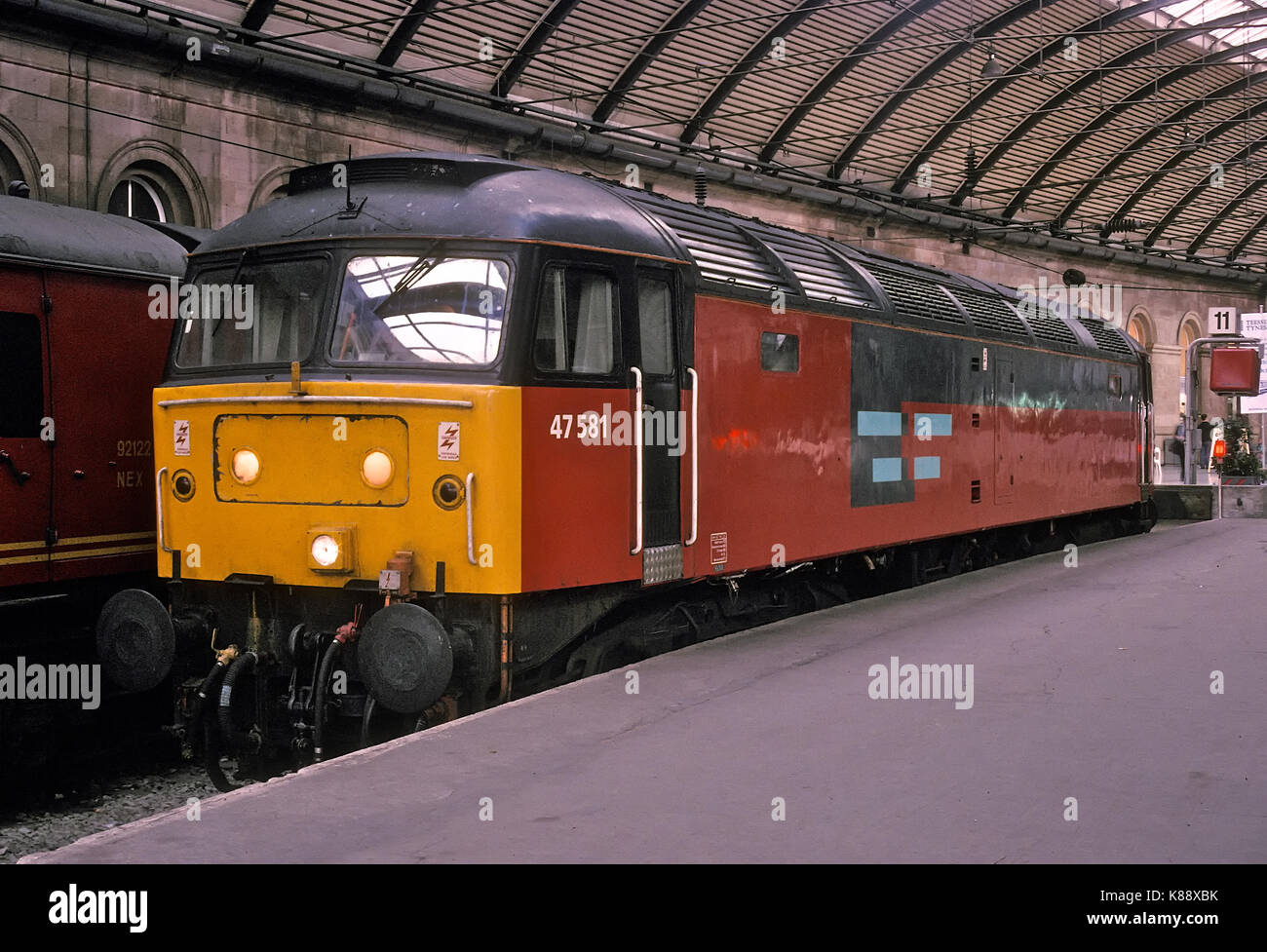 Class 47 locomotive at Newcastle Central station Stock Photo - Alamy