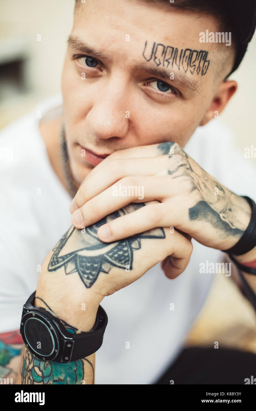 Face tattoos hi-res stock photography and images - Alamy