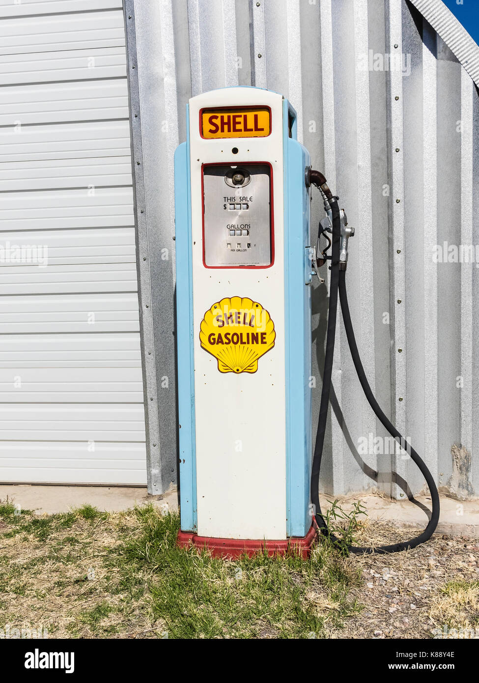 Shell gasoline pump Stock Photo - Alamy