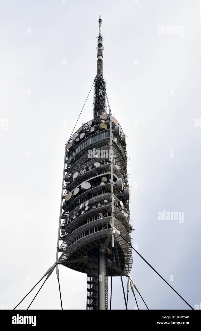 Tower of communications Collserola in Barcelona Stock Photo - Alamy