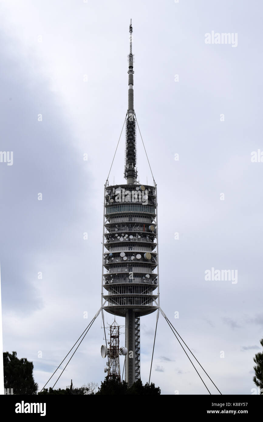 Tower of communications Collserola in Barcelona Stock Photo - Alamy