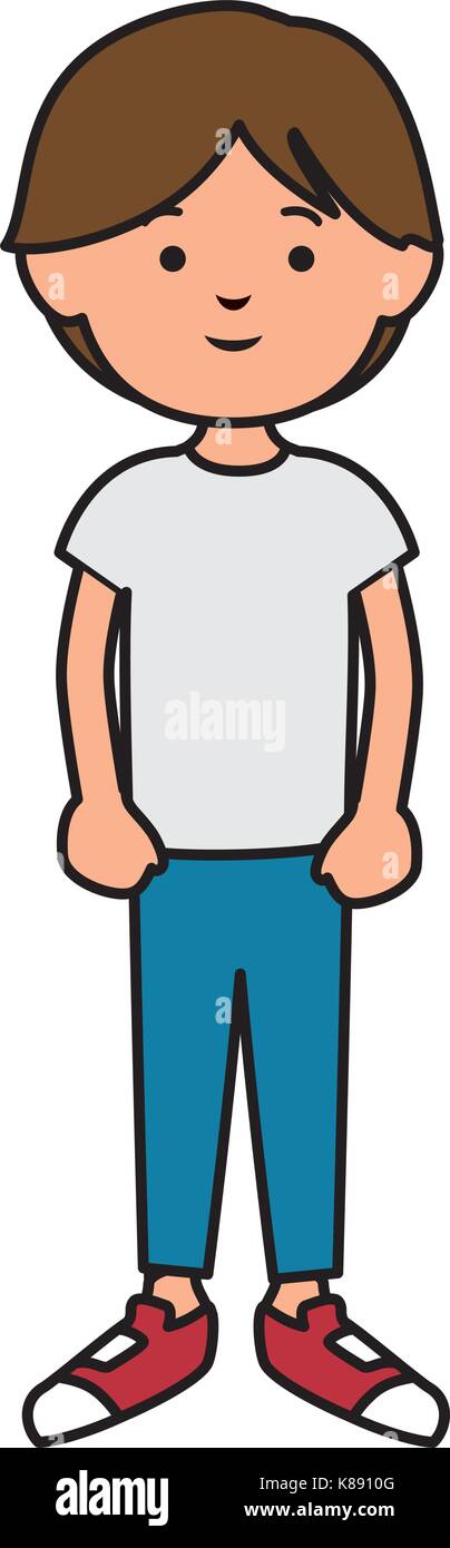 cute little boy avatar character vector illustration design Stock ...
