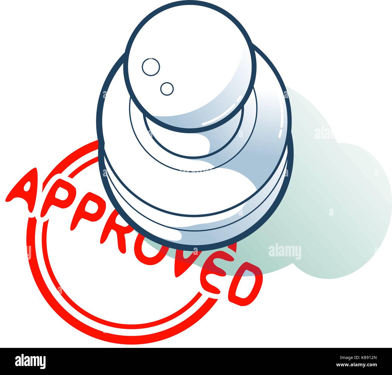 Is approved by a stamp concept. Illustration vector EPS8 Stock Vector ...