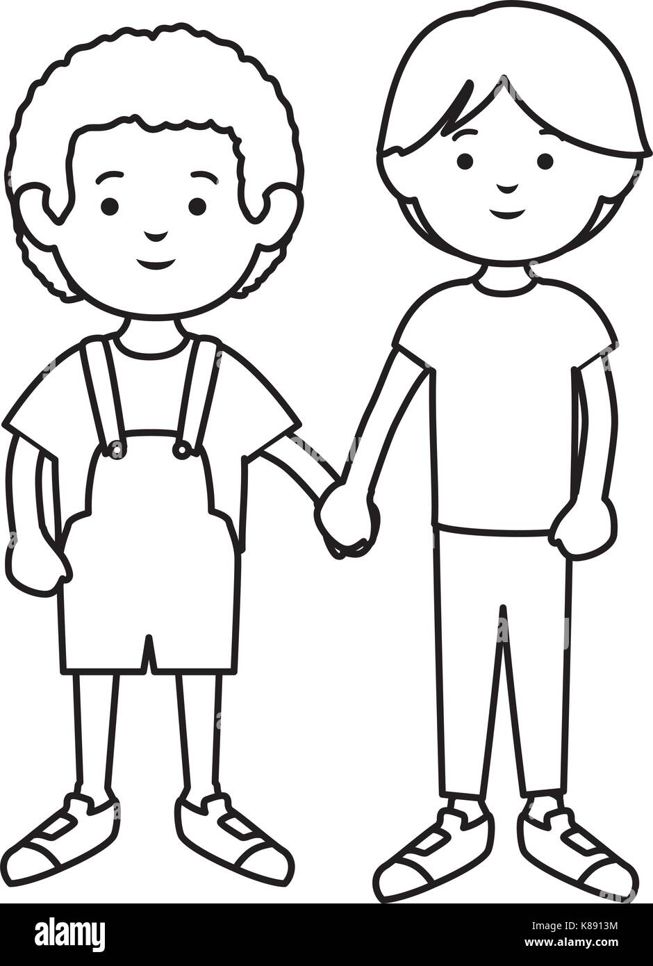 brothers group avatars characters vector illustration design Stock ...