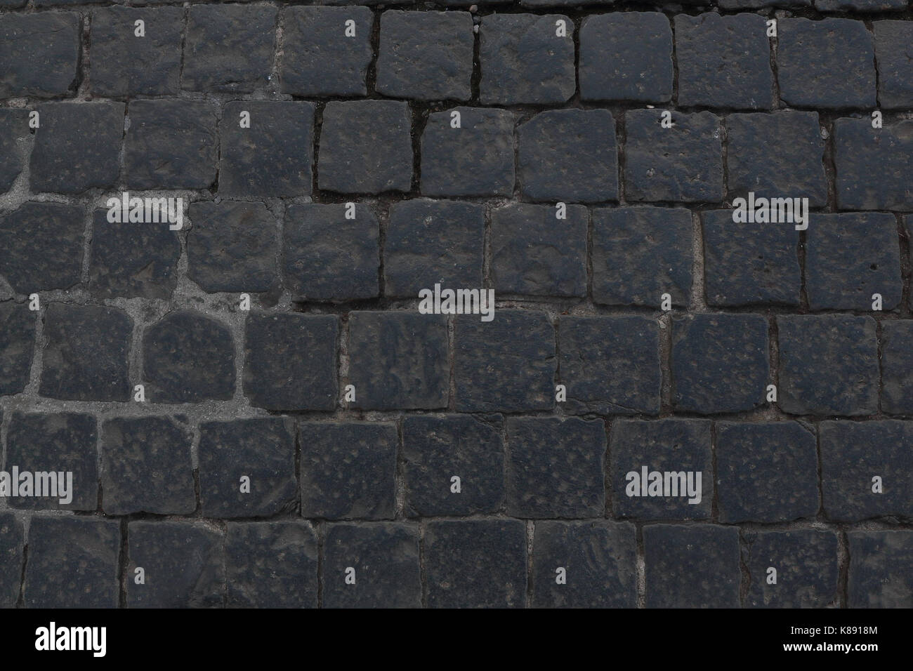 Basalt paving stones (sanpietrino), closeup. Rome, Italy Stock Photo ...