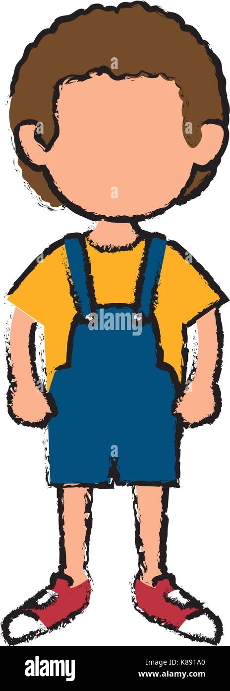 cute little boy avatar character vector illustration design Stock ...