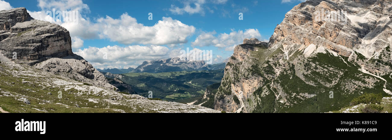 The Dolomites, Northern Italy. View of Mount Marmolada, at 3343m the ...