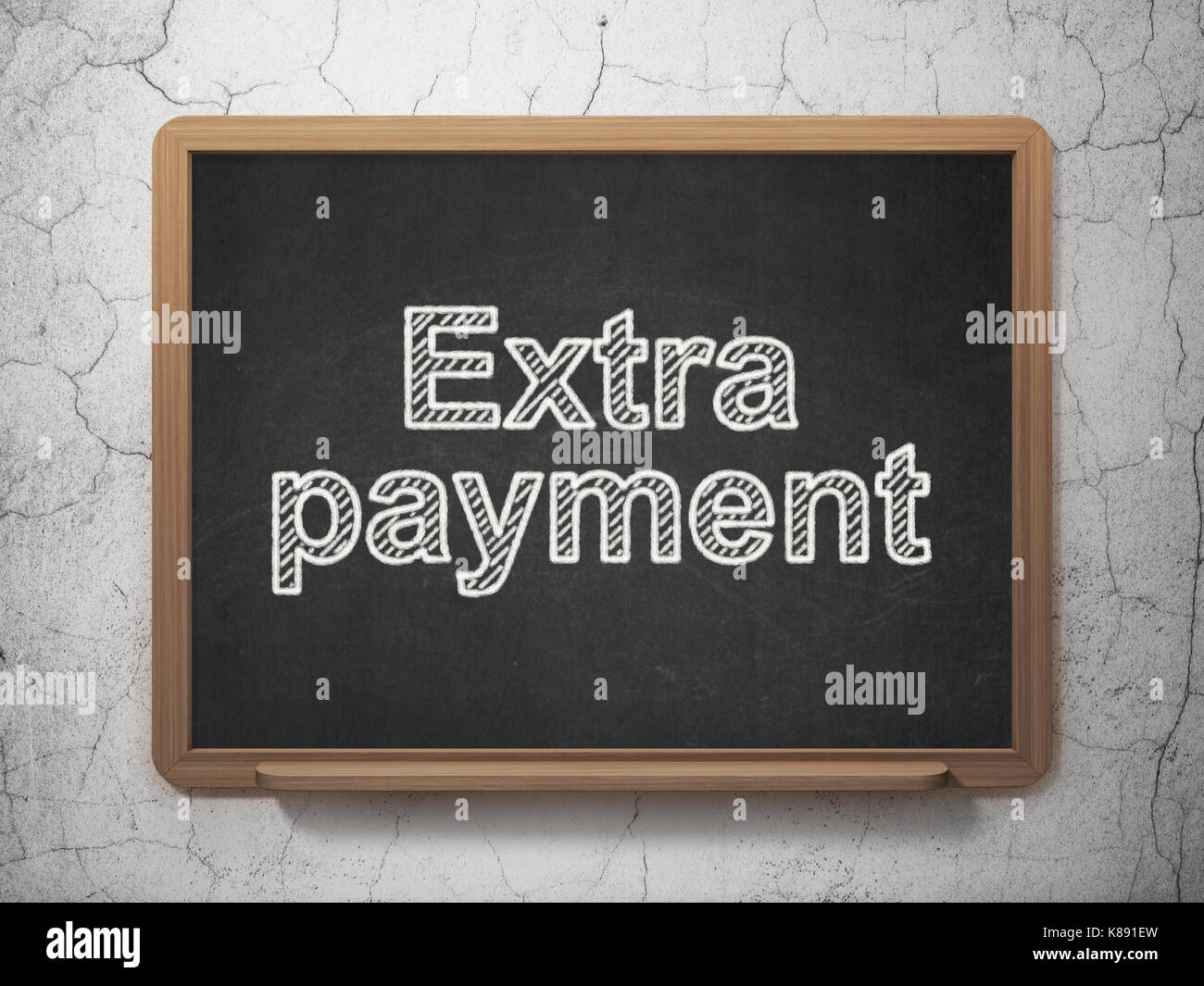 Money concept: Extra Payment on chalkboard background Stock Photo - Alamy