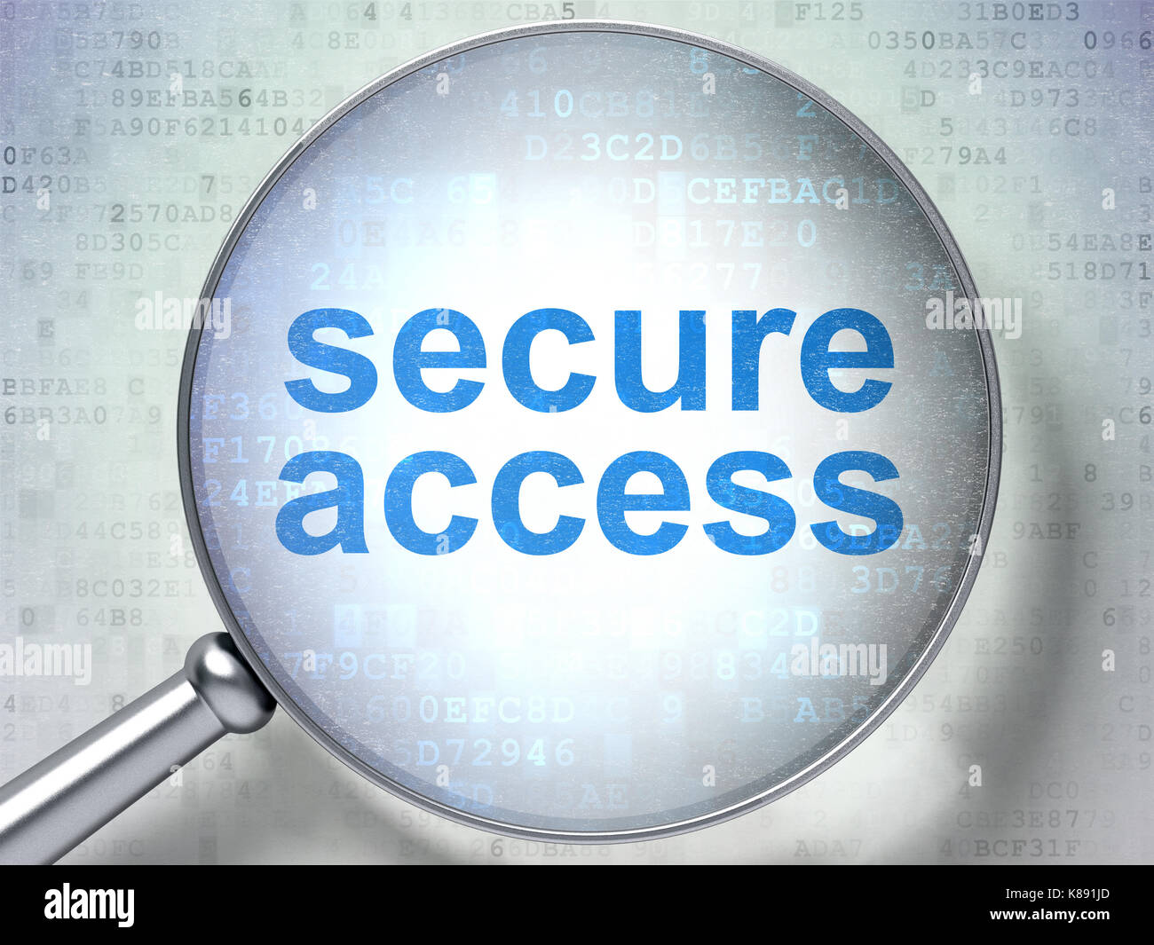 Safety concept: Secure Access with optical glass Stock Photo - Alamy