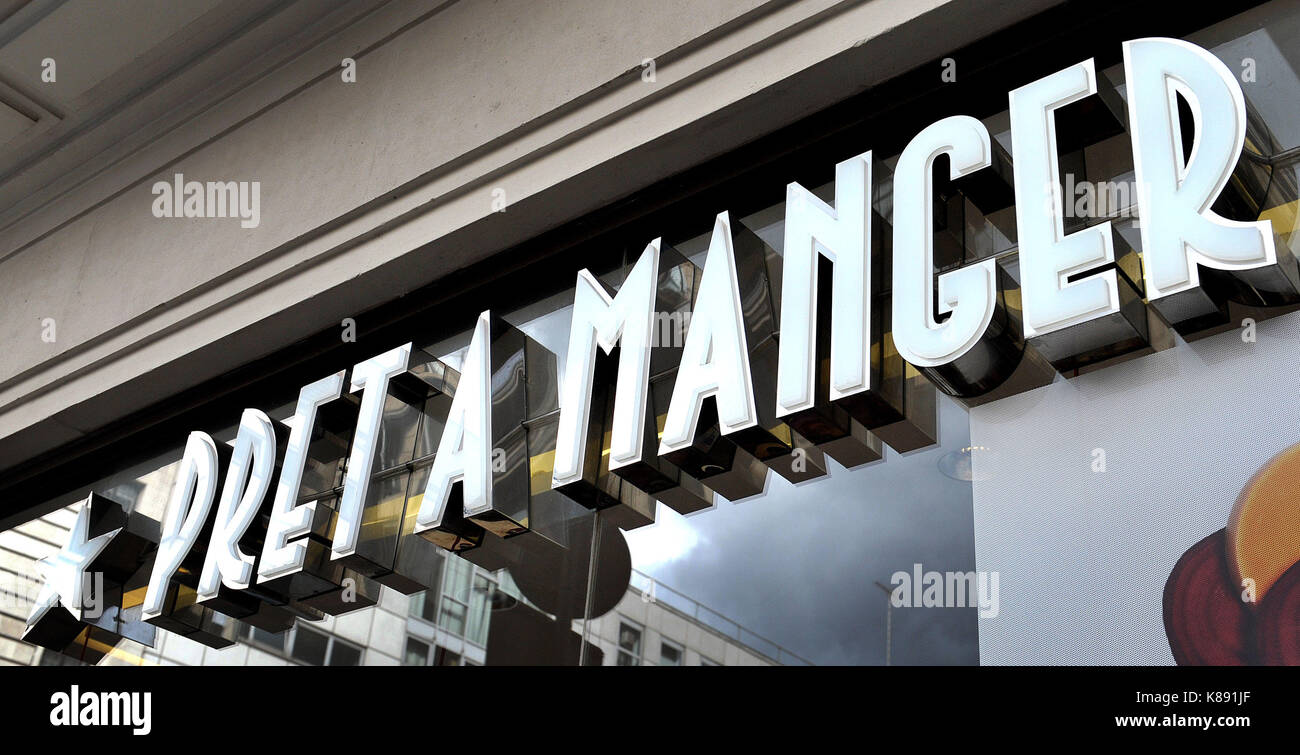 A Pret A Manger store in Melcombe Street in central London. Filipino ...