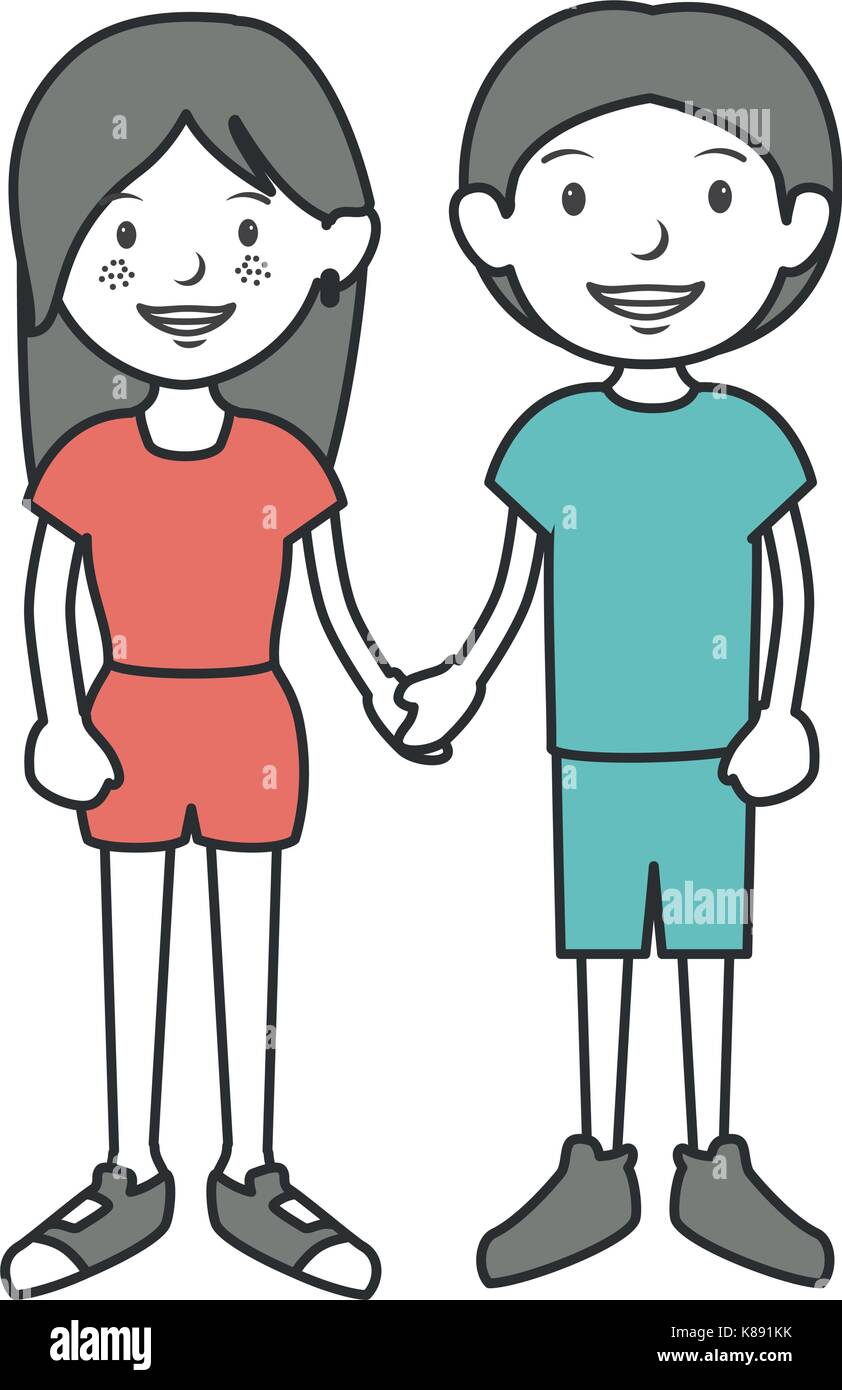 brothers group avatars characters vector illustration design Stock ...