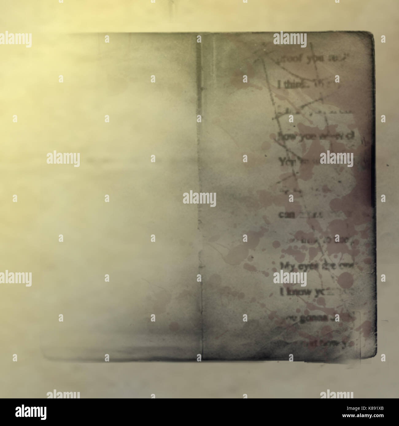 Grunge, vintage, old book, paper background. illustration of aged, worn ...