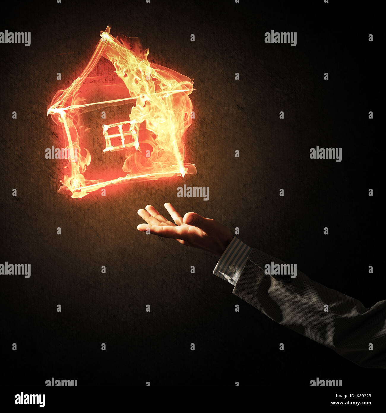 Hand businessman pointing fire hi-res stock photography and images - Alamy