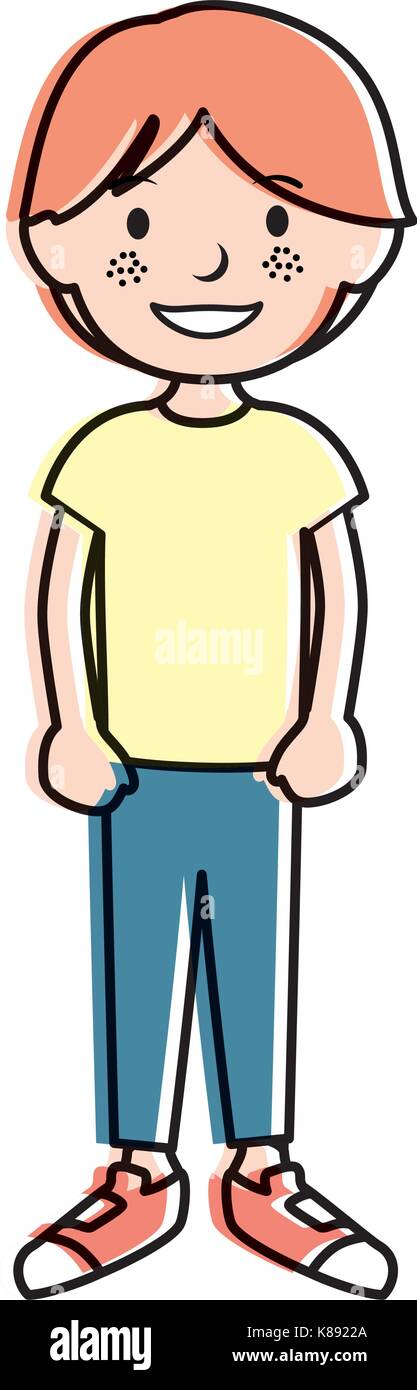cute little boy avatar character vector illustration design Stock ...