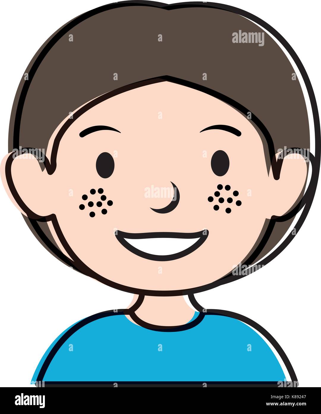 cute little boy avatar character vector illustration design Stock ...