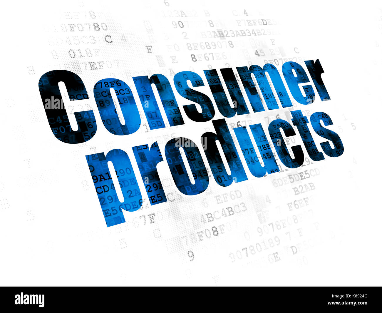Business concept: Consumer Products on Digital background Stock Photo ...