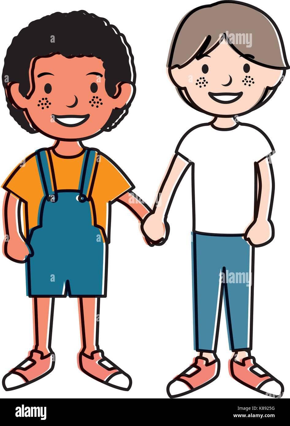 brothers group avatars characters vector illustration design Stock ...