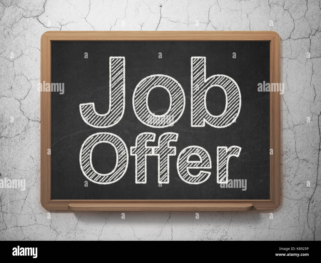 Business concept: Job Offer on chalkboard background Stock Photo - Alamy