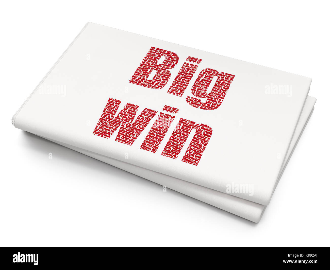 Business concept: Big Win on Blank Newspaper background Stock Photo - Alamy