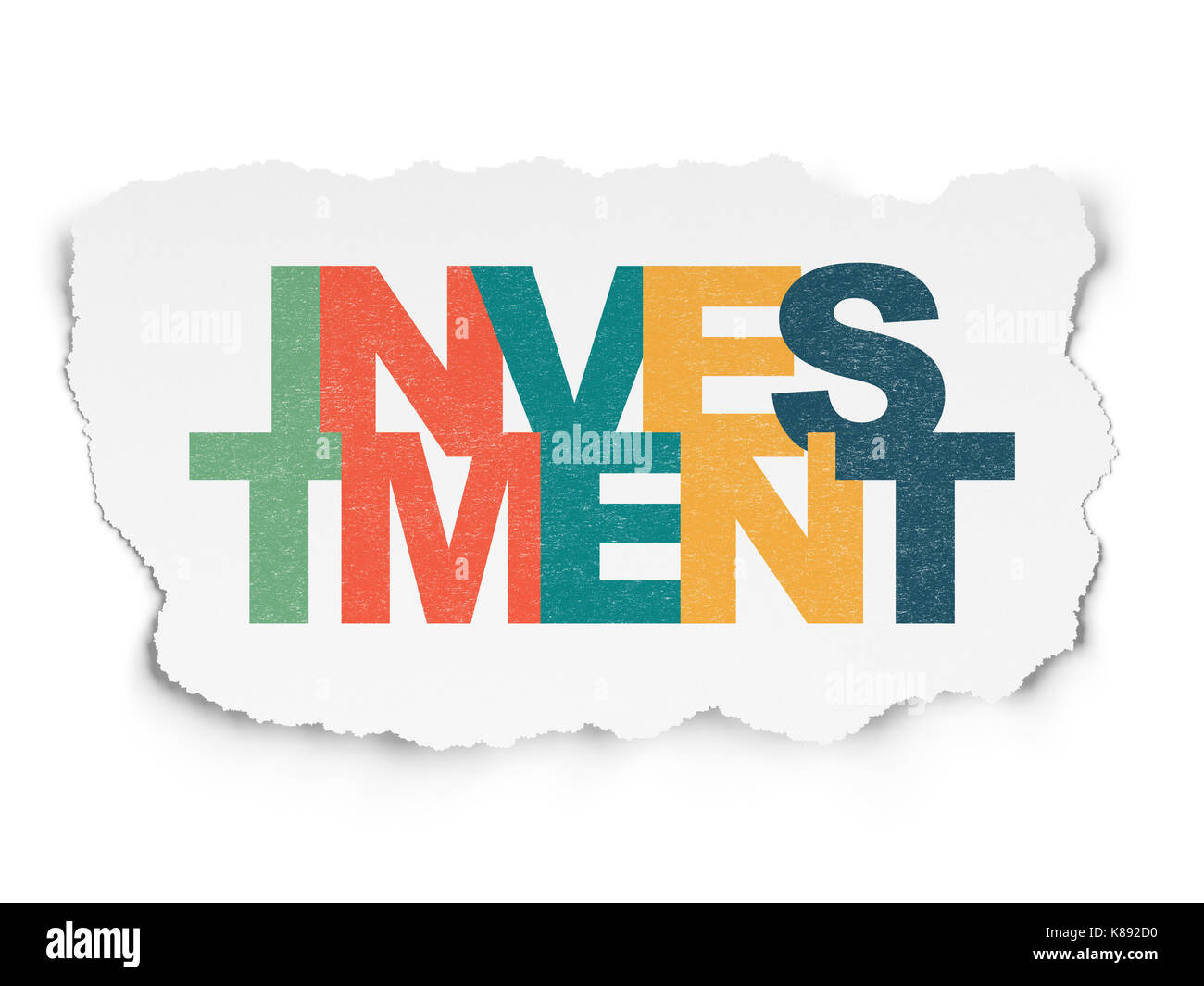 Finance concept: Investment on Torn Paper background Stock Photo - Alamy