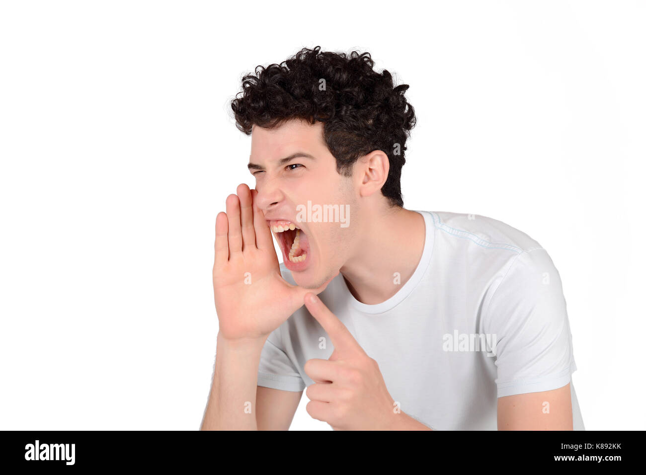 Angry men shouting hi-res stock photography and images - Alamy
