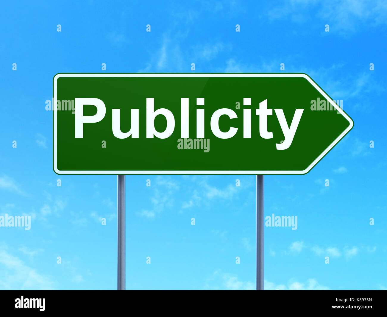 Advertising concept: Publicity on road sign background Stock Photo - Alamy