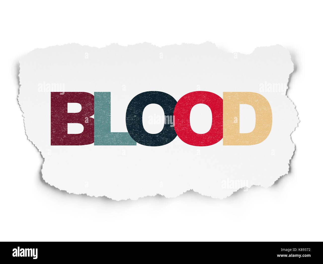 Health concept: Blood on Torn Paper background Stock Photo - Alamy