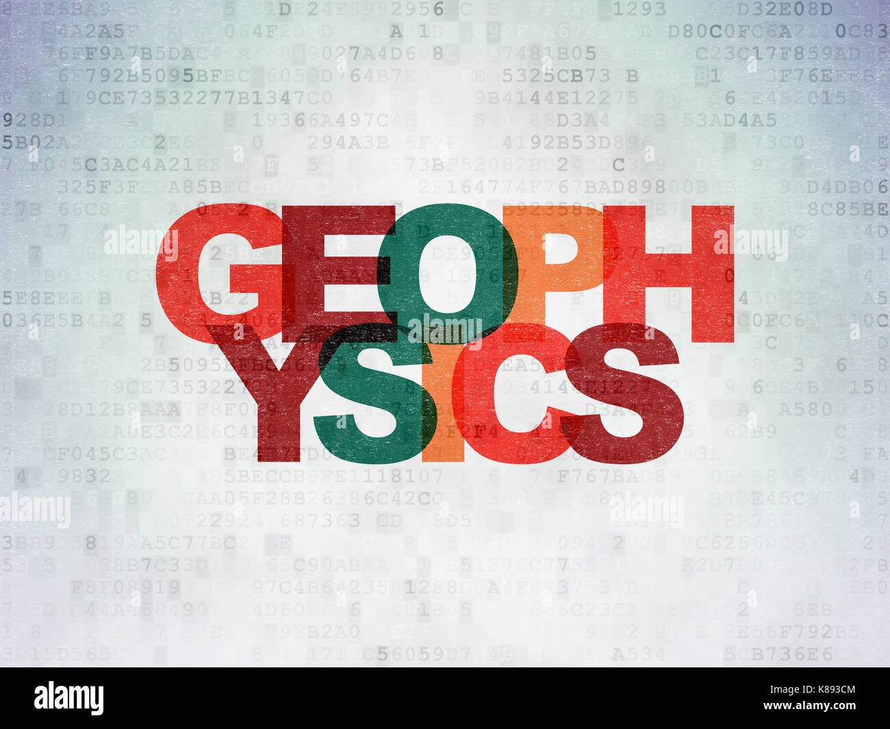 Science concept: Geophysics on Digital Data Paper background Stock ...