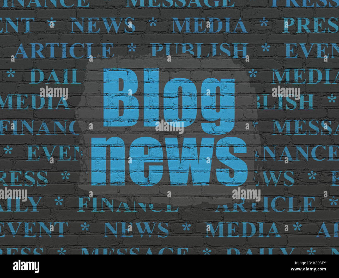 News concept: Blog News on wall background Stock Photo - Alamy