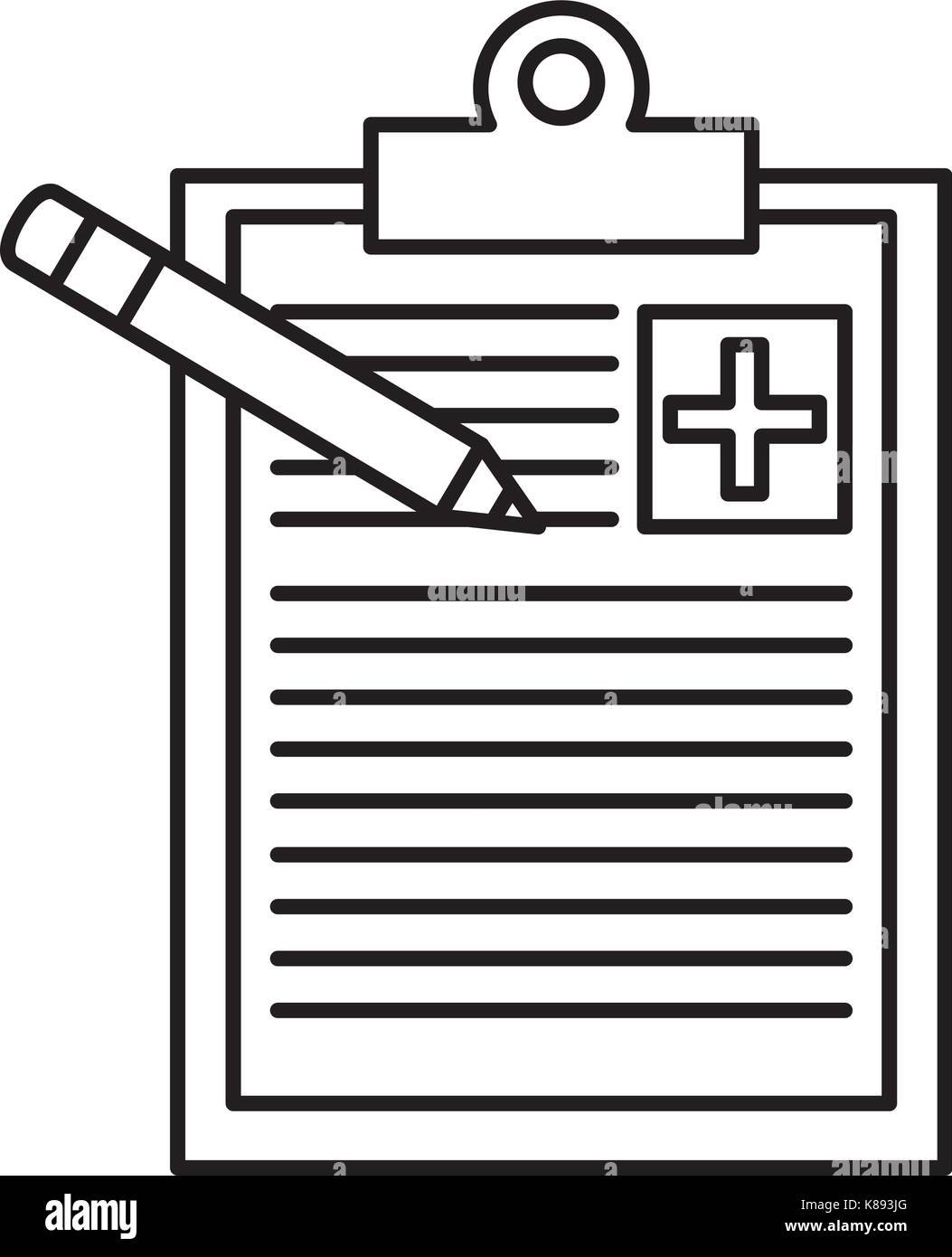 medical order with pencil writing vector illustration design Stock ...