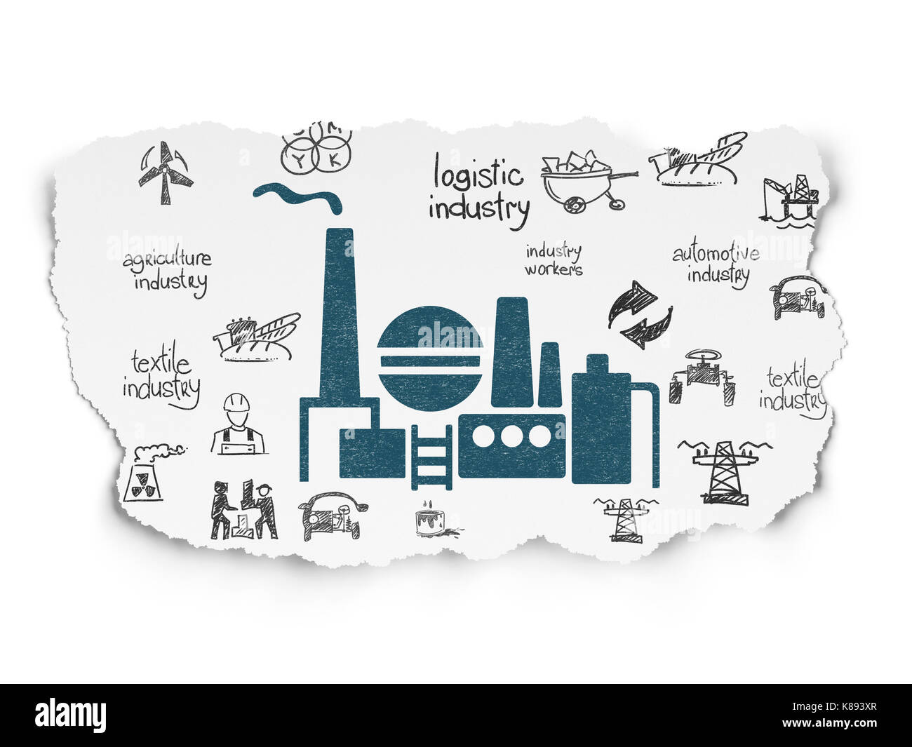 Industry concept: Oil And Gas Indusry on Torn Paper background Stock ...