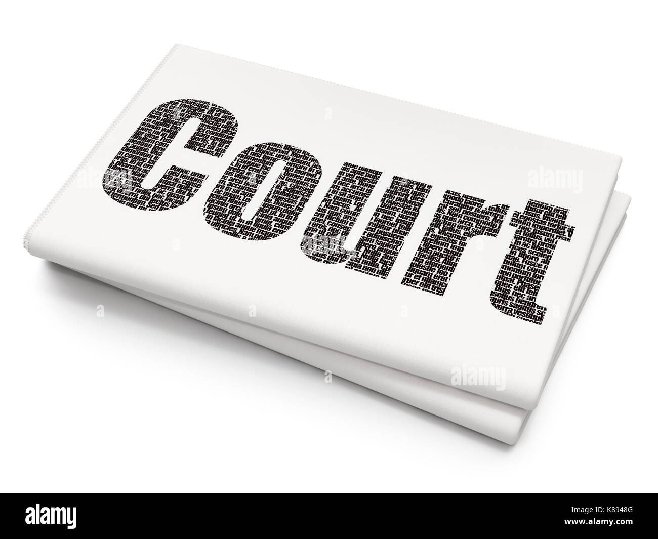 Law concept: Court on Blank Newspaper background Stock Photo - Alamy