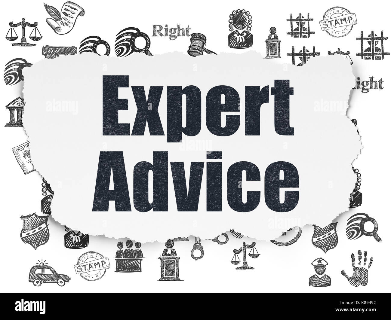 Law concept: Expert Advice on Torn Paper background Stock Photo - Alamy