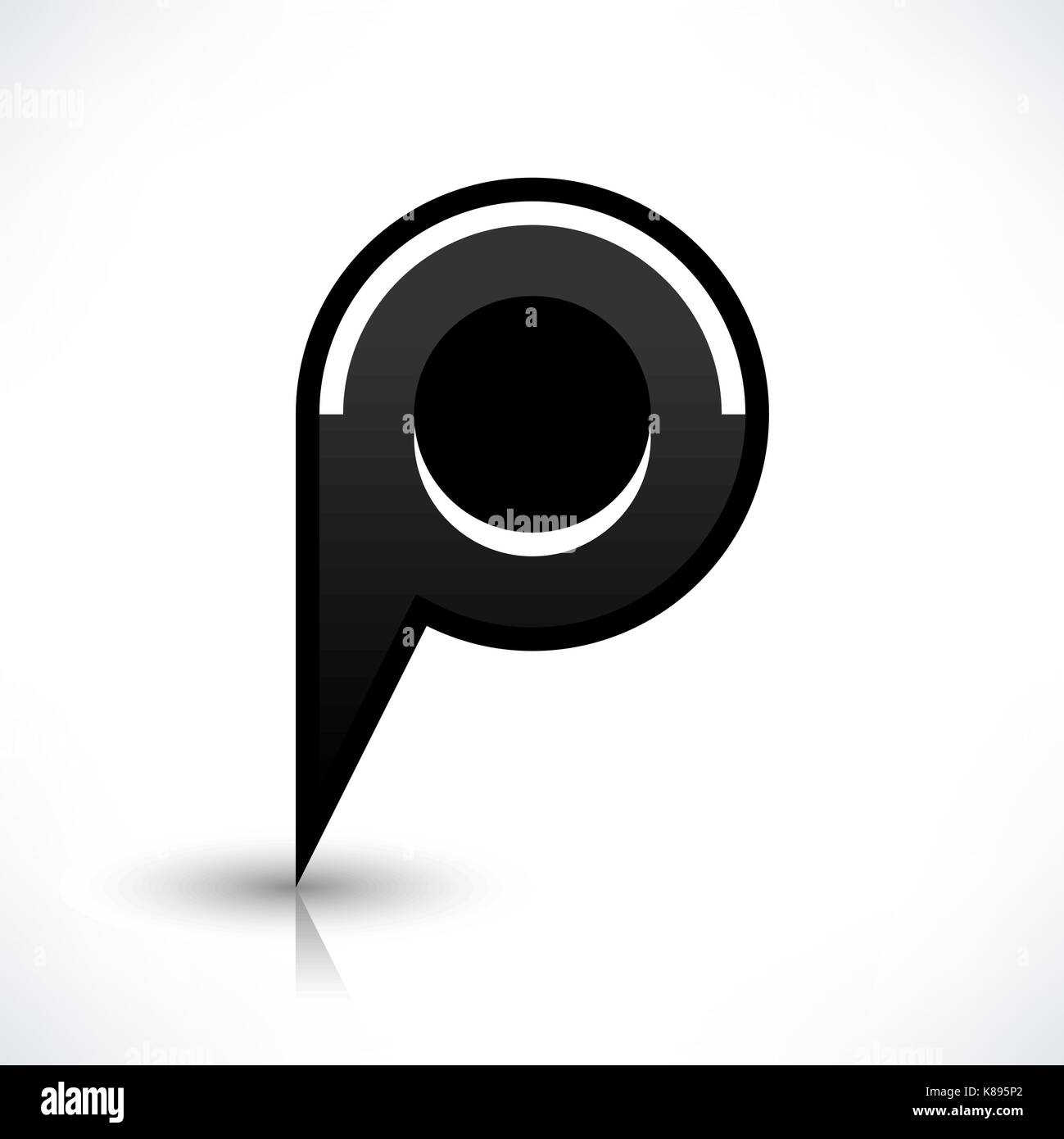 Map pin location sign circle icon in flat style. Simple black shapes ...