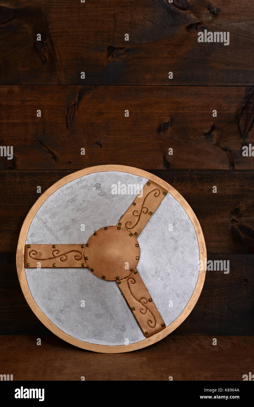 gold and silver warrior shield Stock Photo - Alamy