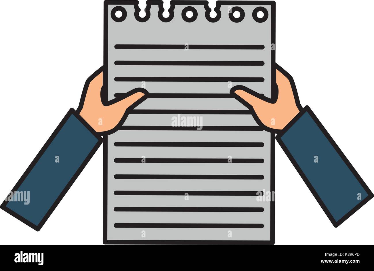 hands human with document paper isolated icon vector illustration ...