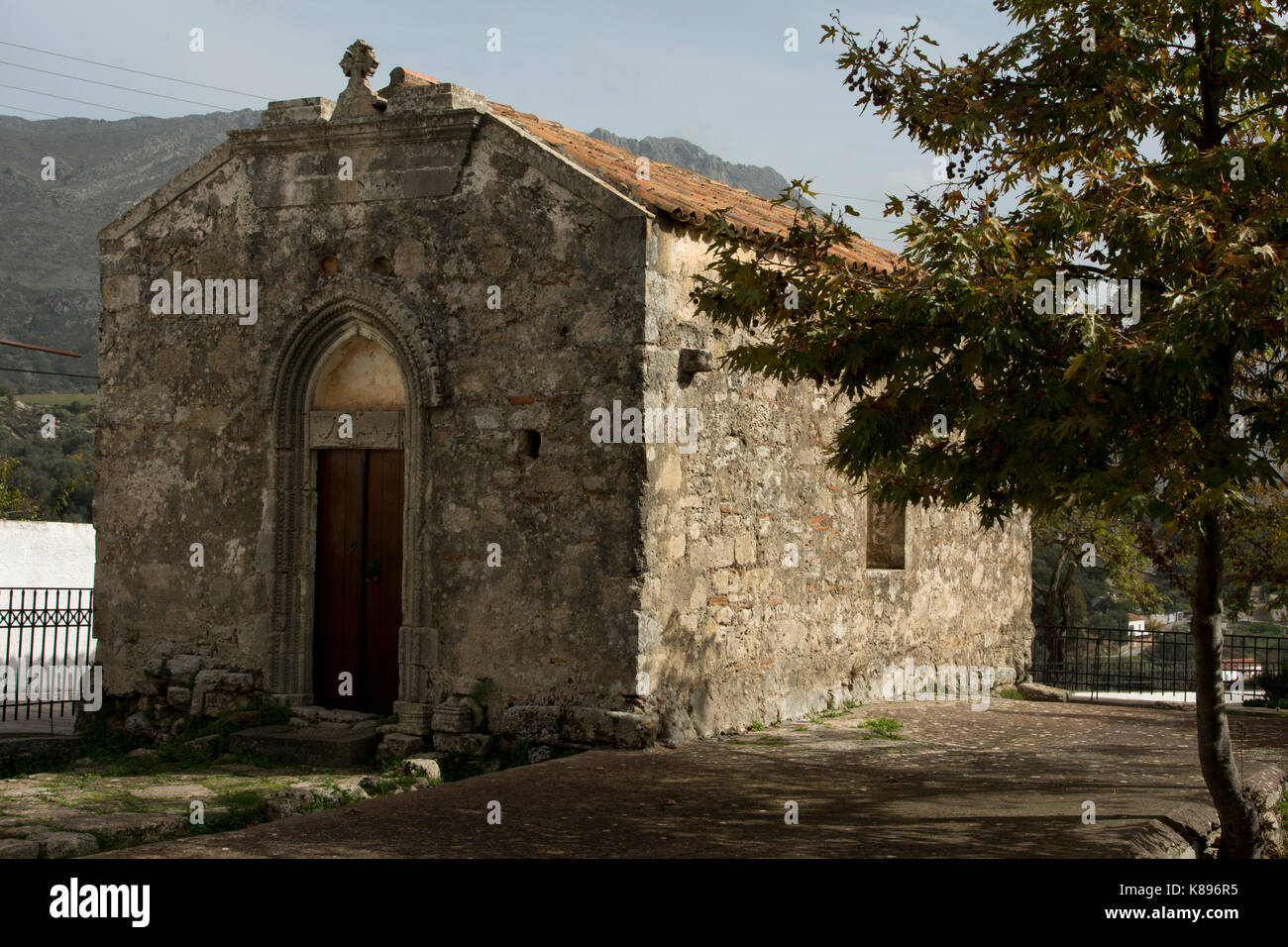 The Greek orthodox church Panagia Throniotissa in Thronos in Crete was ...