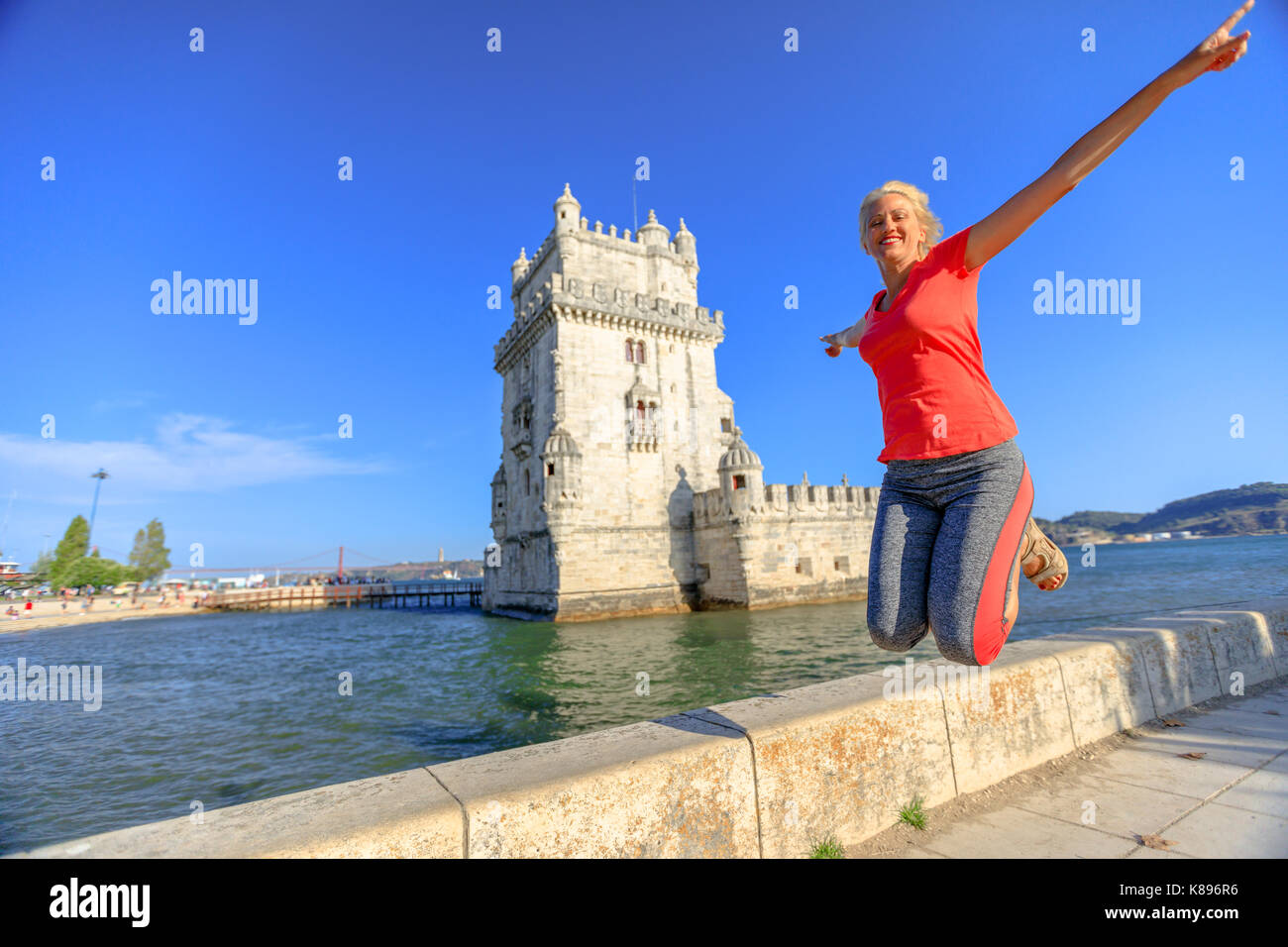 Landmark belem tower icon hi-res stock photography and images - Alamy