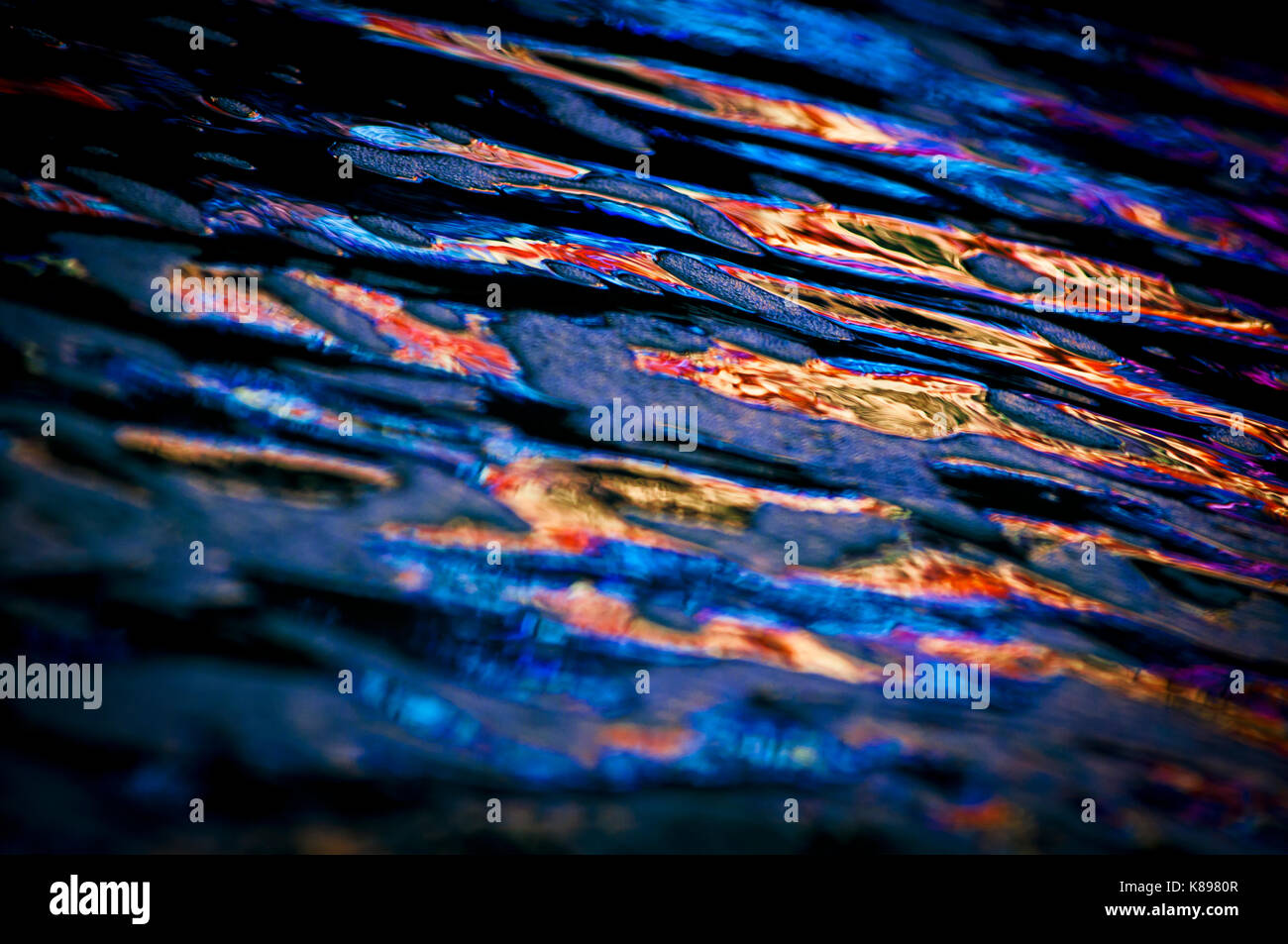 Color Reflection Over Moving Water Stock Photo - Alamy