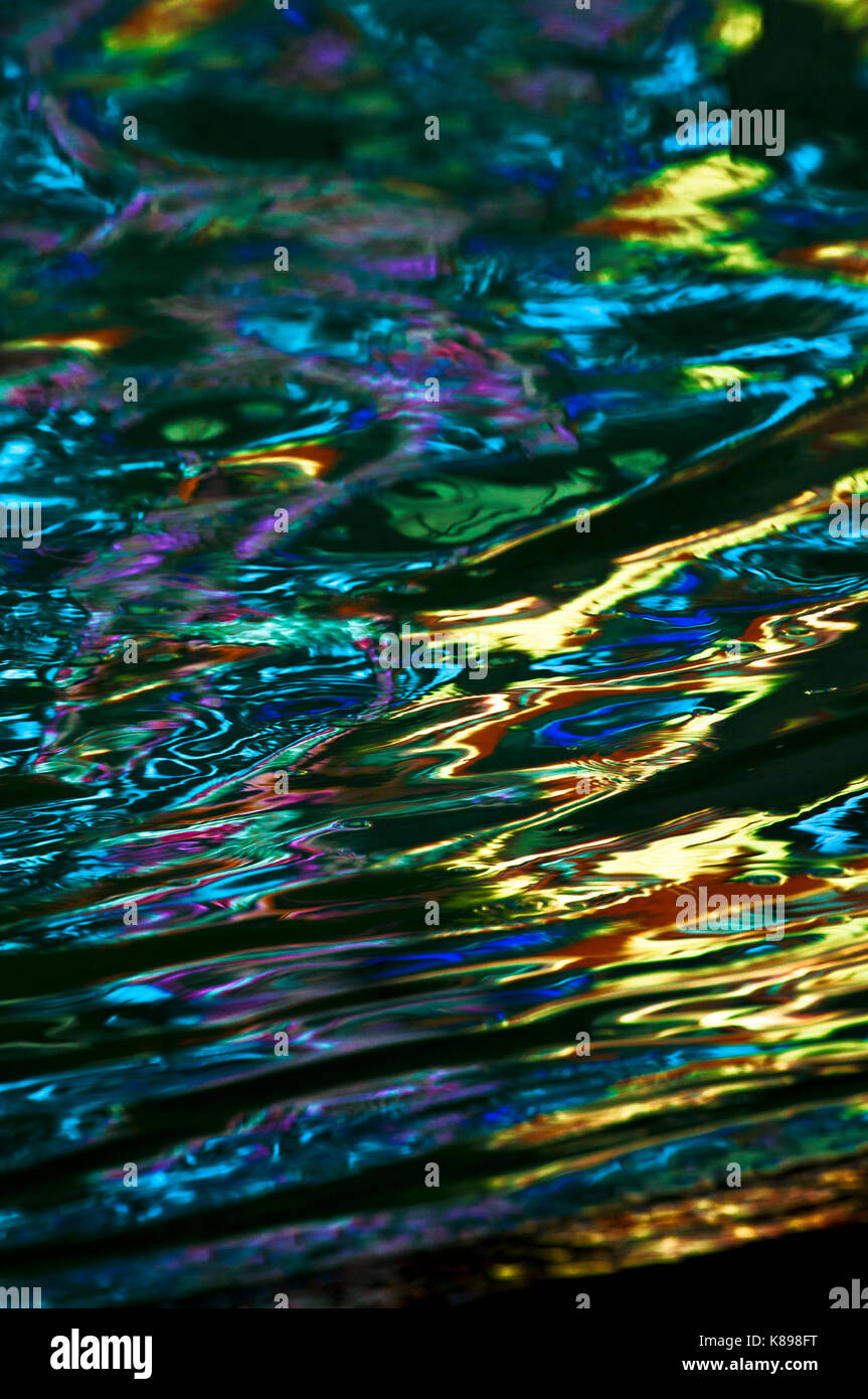 Color Reflection Over Moving Water Stock Photo - Alamy