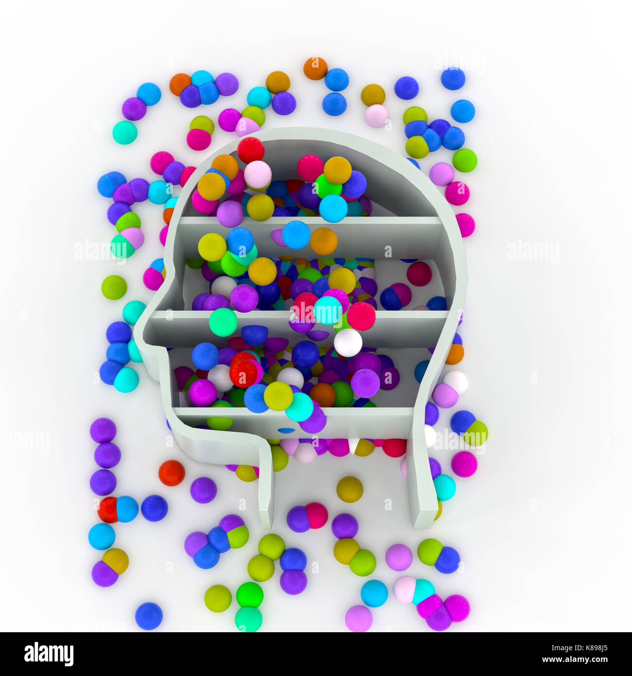 Human brain illustration colourful hi-res stock photography and images ...