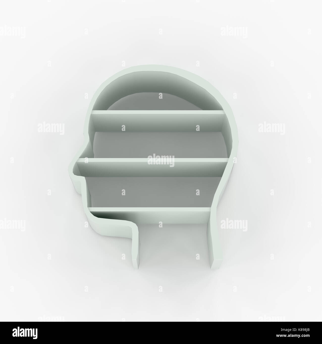 3D rendering abstract blank human head container Stock Photo - Alamy