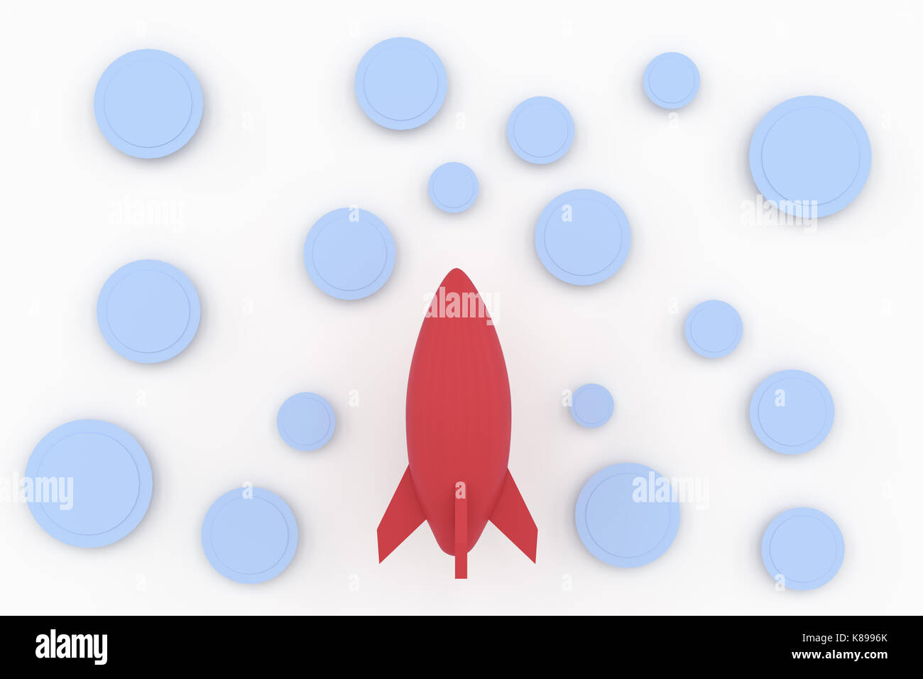 3d rendering of rocket launch for info graphic design Stock Photo - Alamy